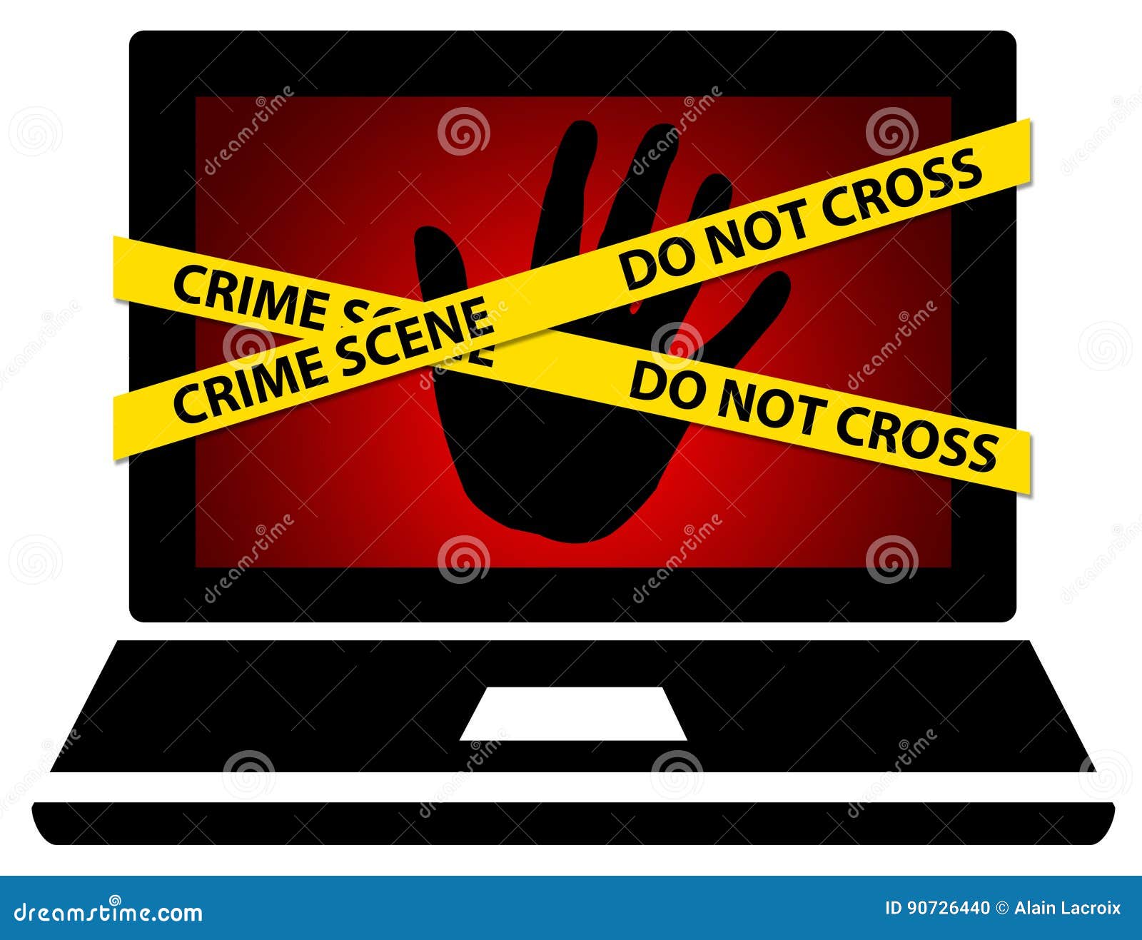 Computer crime stock illustration. Illustration of hackers - 90726440
