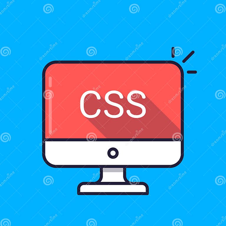 Computer with CSS Word on Screen. Cascading Style Sheets, Style Sheet ...
