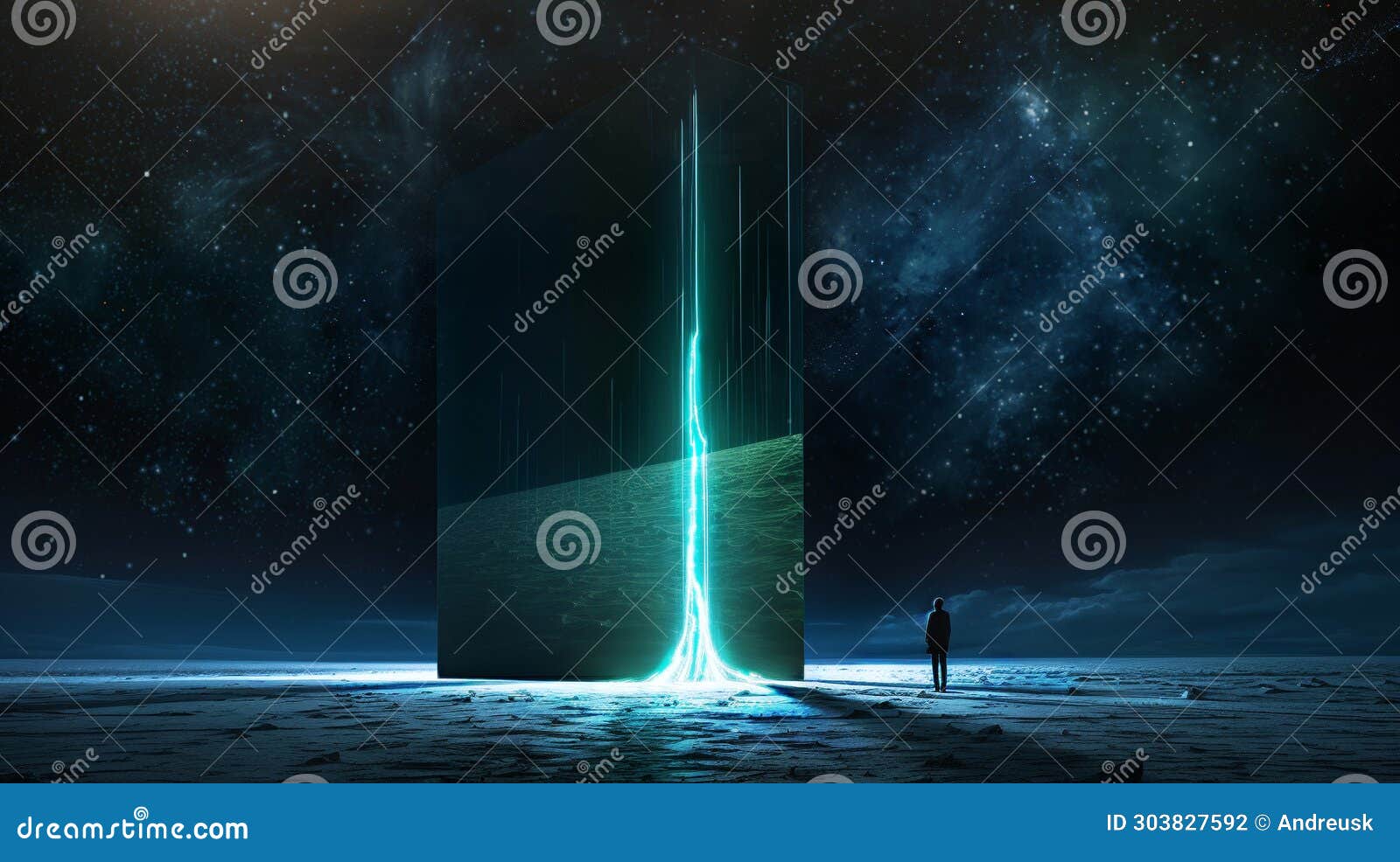 Computer Cube with Silhoutte of Person, Concept of Uncertainty in ...