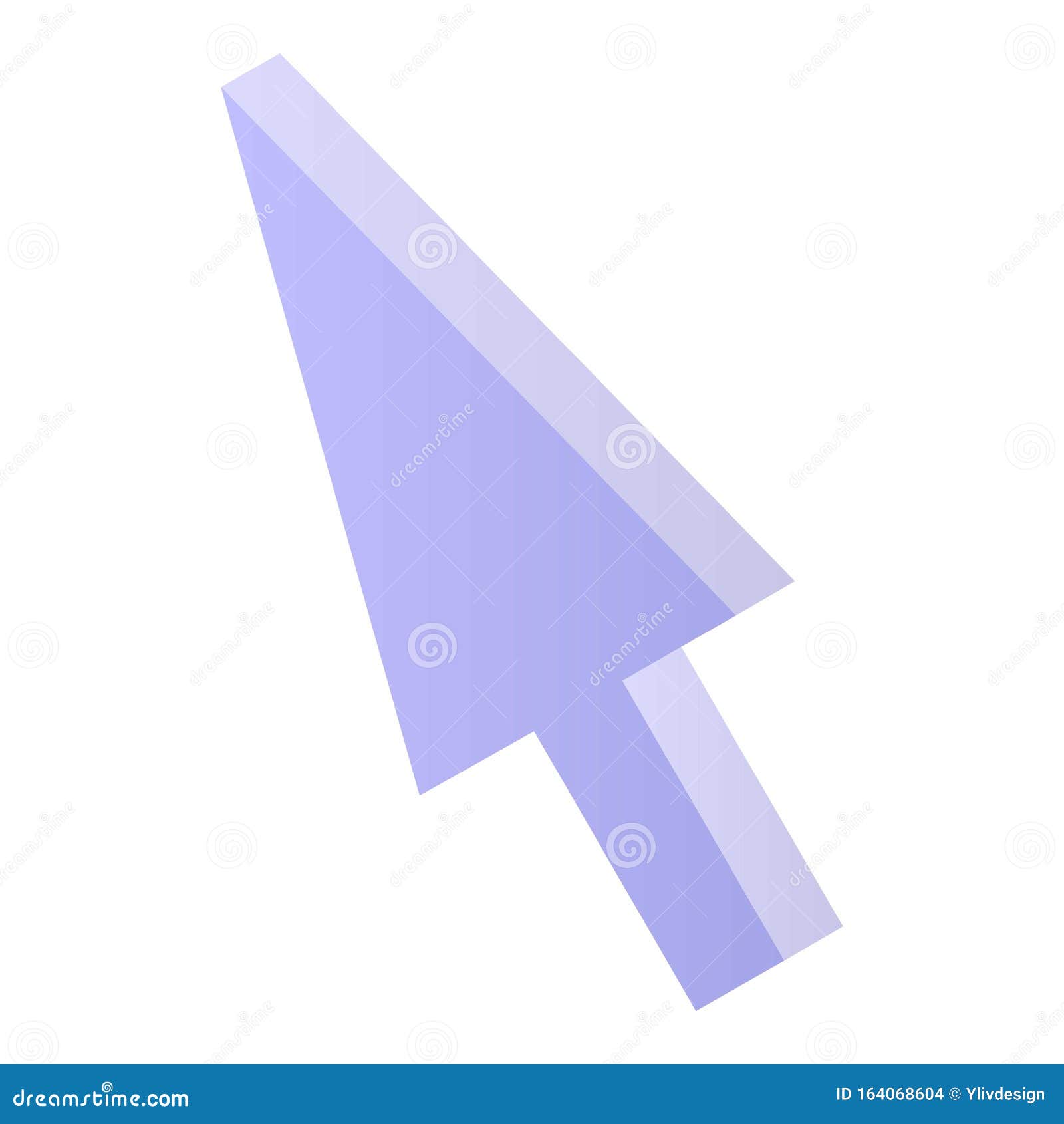 Computer Cursor Icon, Isometric Style Stock Vector - Illustration of ...
