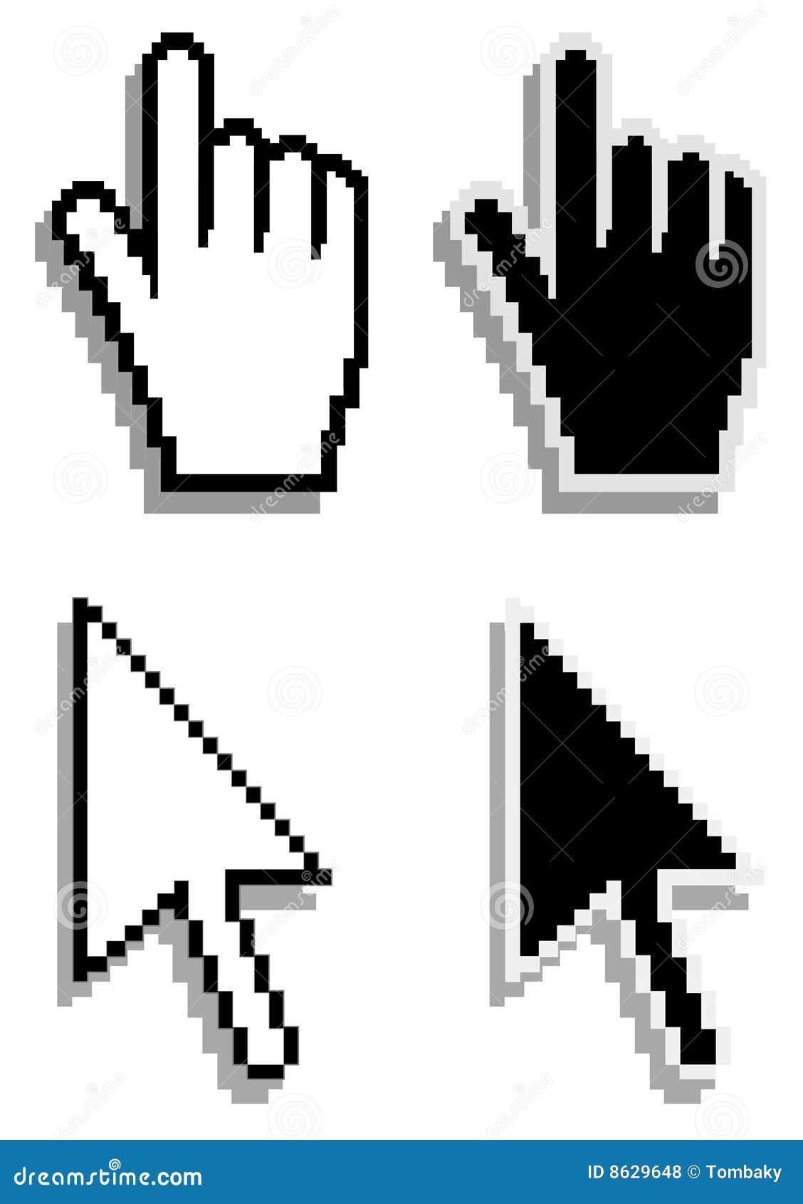 Cursor Vector Illustrationwith Rounded Corners Pointer Icon ...