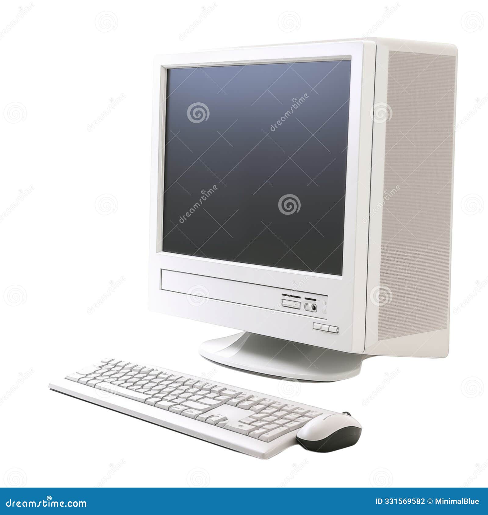 Computer Cutout Isolated on White Background Stock Illustration ...