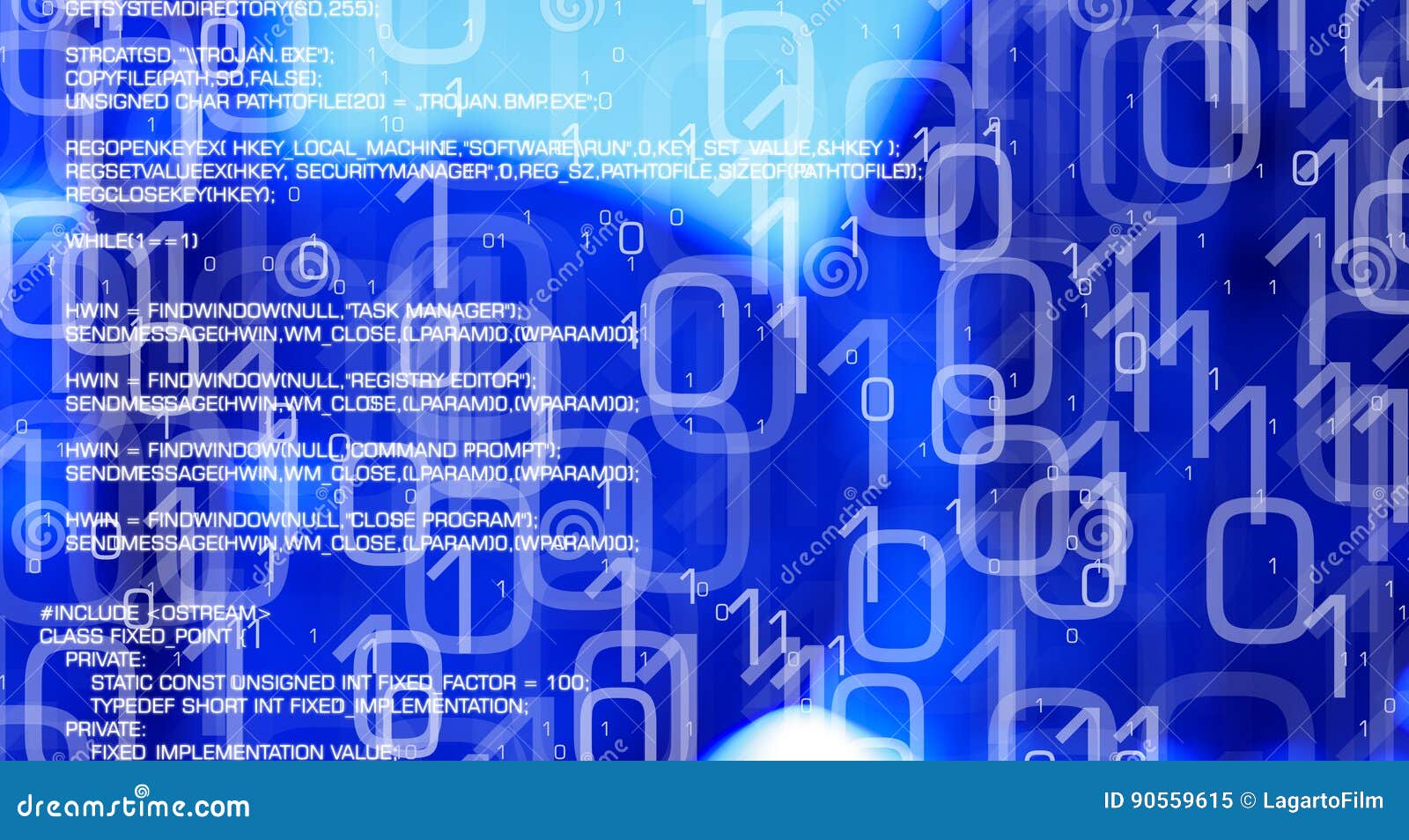 Computer Cyber Crime, Virus Attacks Network Stock Illustration ...