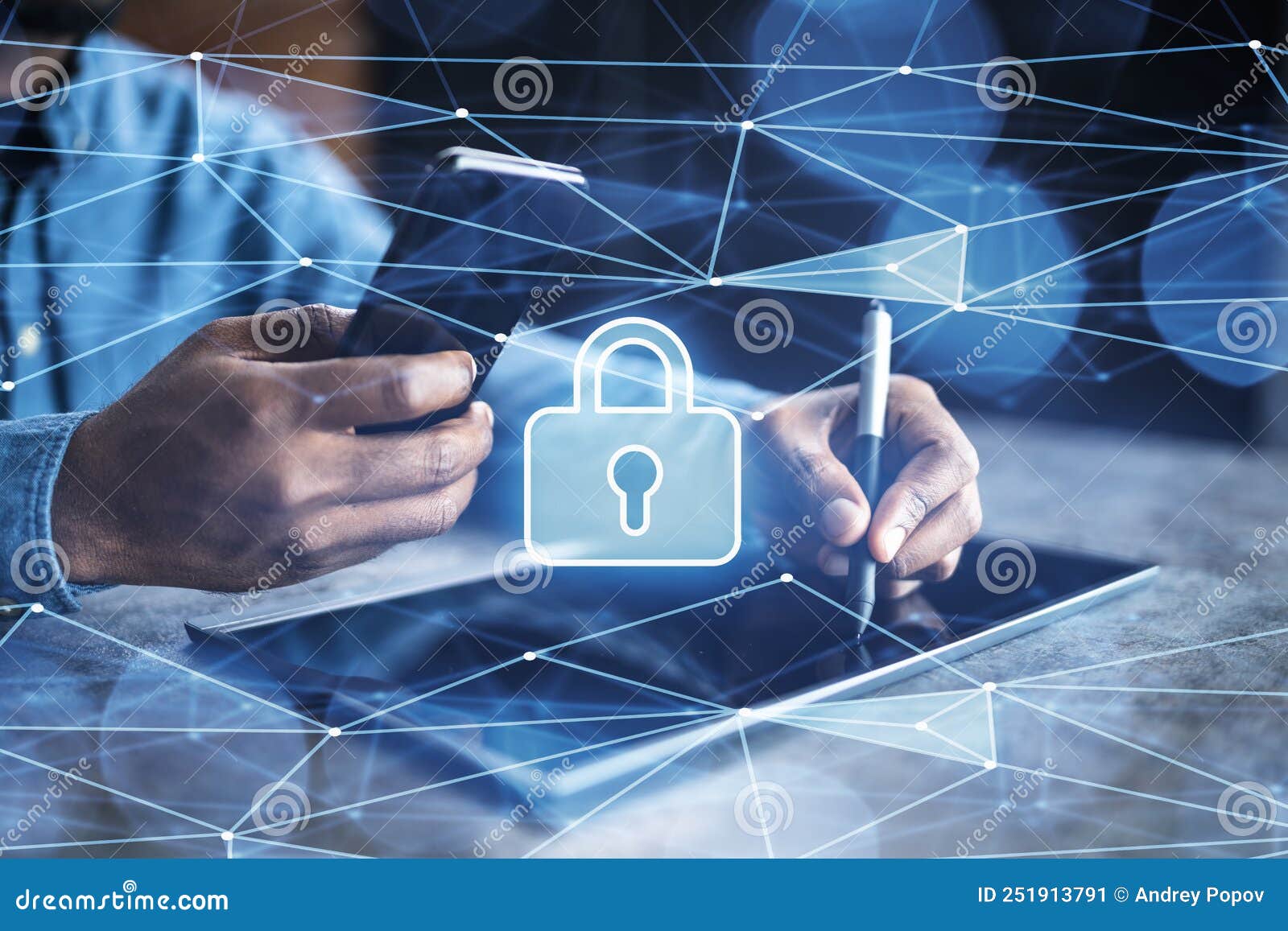 Computer Cyber Security stock image. Image of black - 251913791