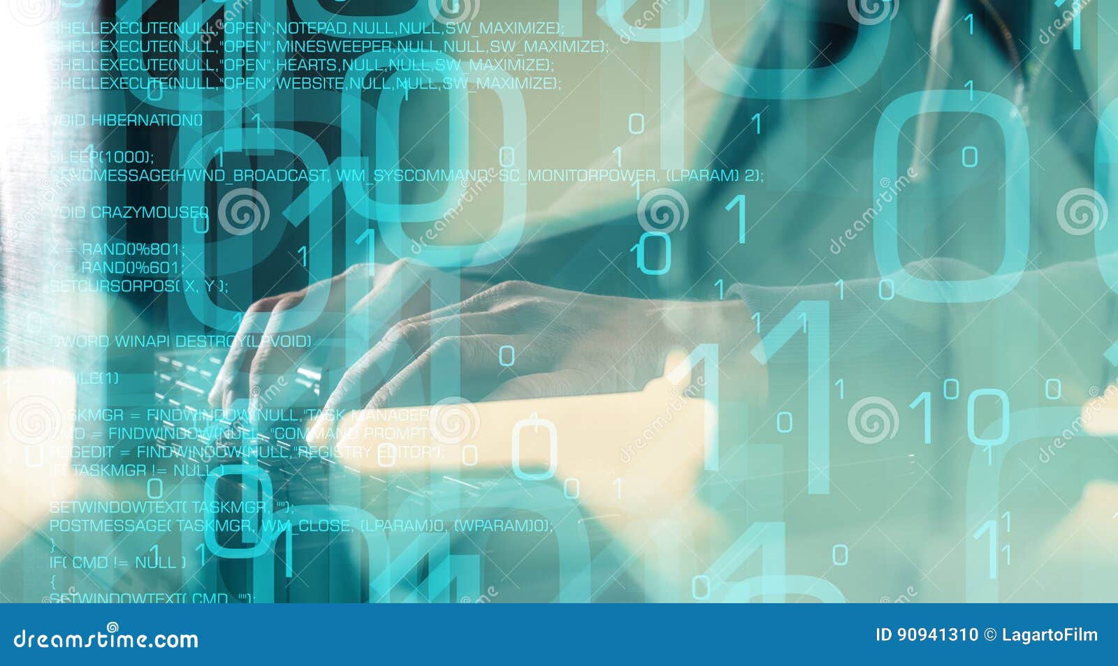 Computer Cyber Security, Future of Technology Stock Photo - Image of ...