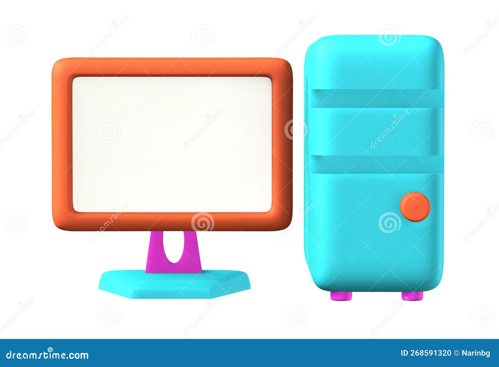 Computer 3d Icon Transparent Illustration Stock Photo - Illustration of ...