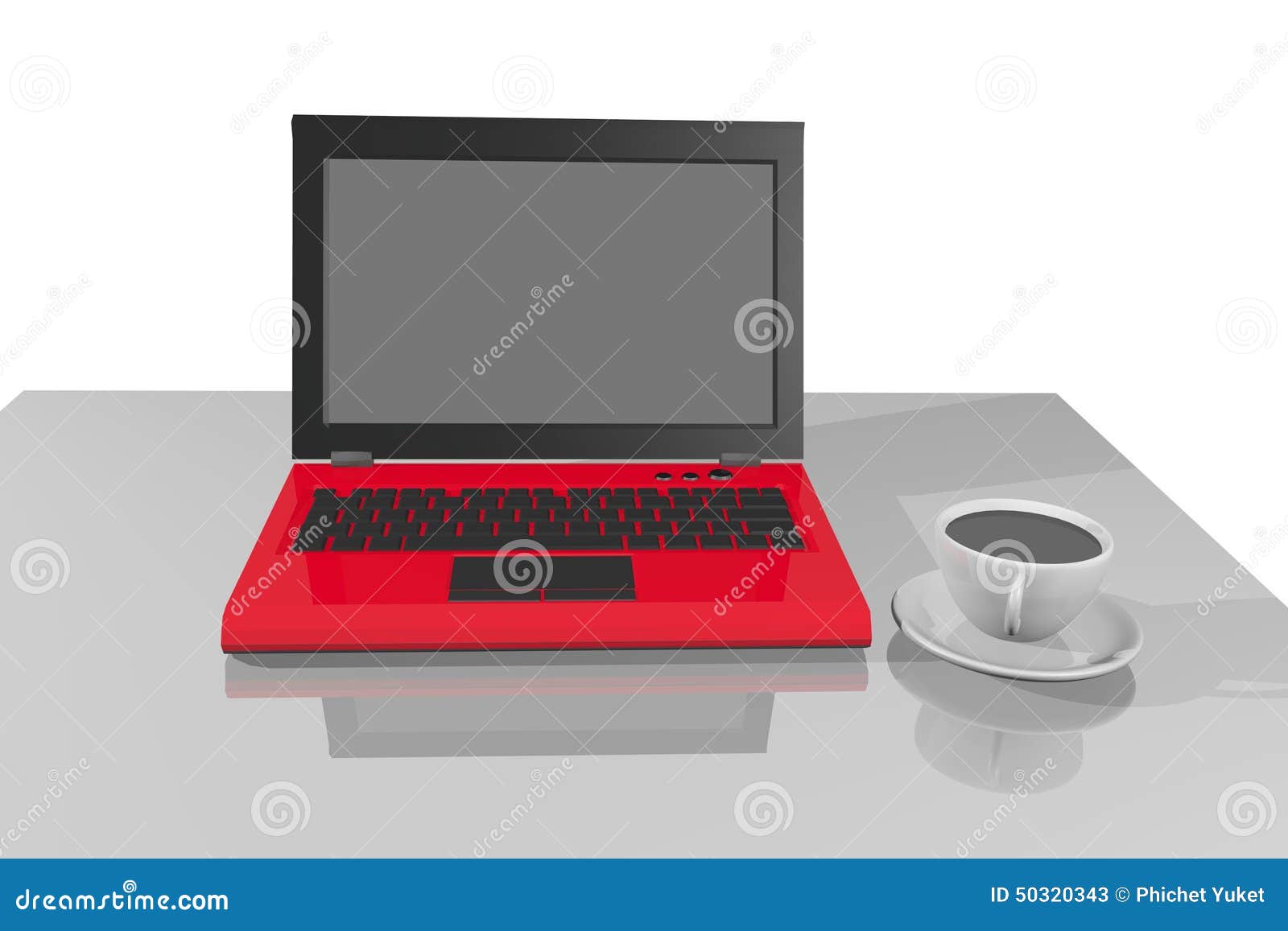Computer 3D stock illustration. Illustration of laptop - 50320343