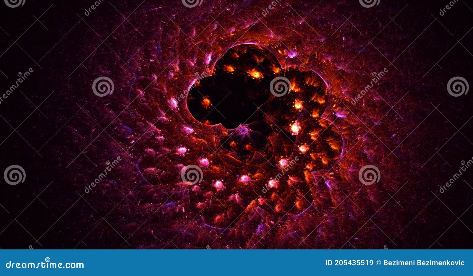 3D Rendering Abstract Multicolor Fractal Light Background Stock ...