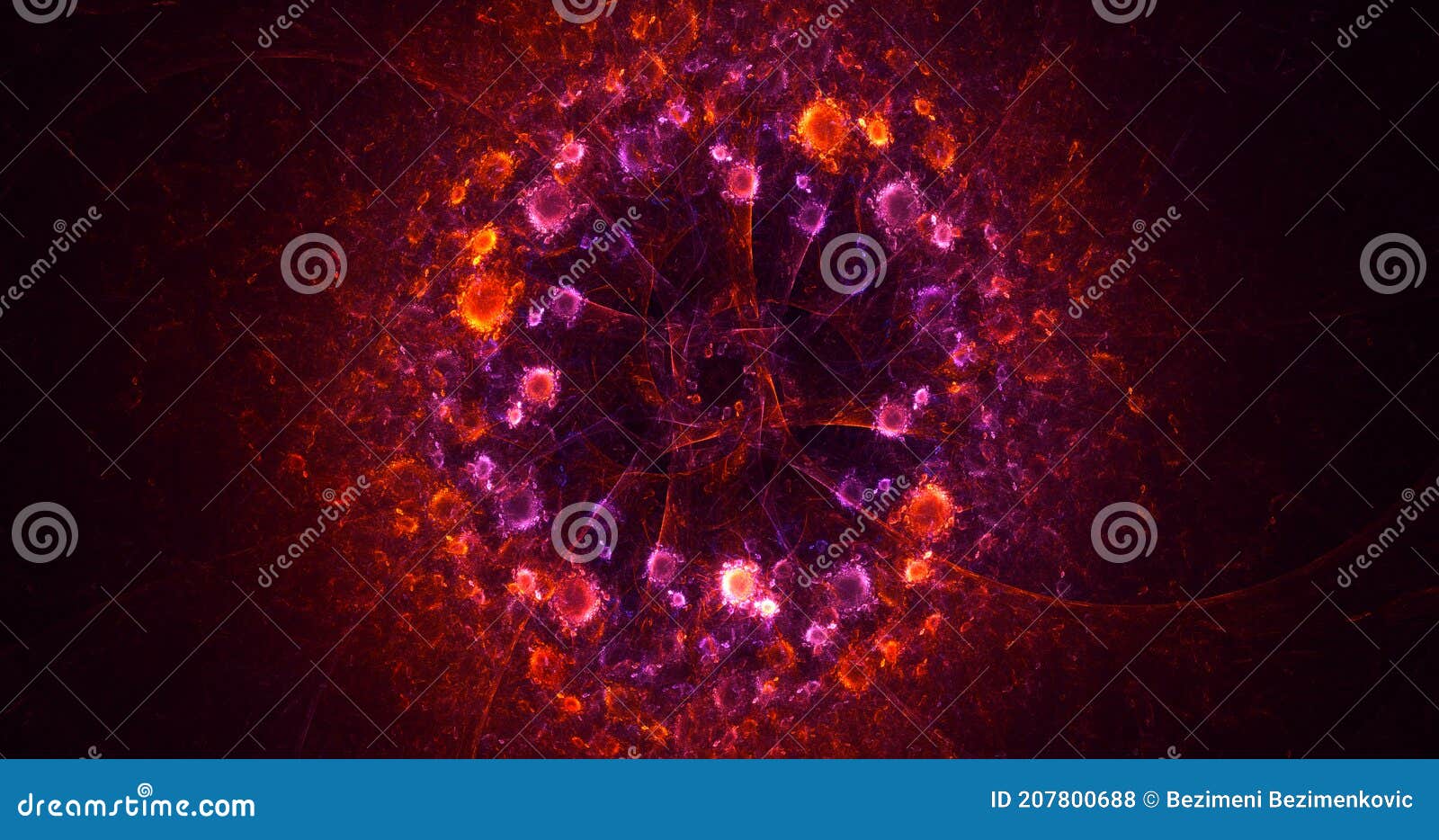 3D Rendering Abstract Multicolor Fractal Light Background Stock ...