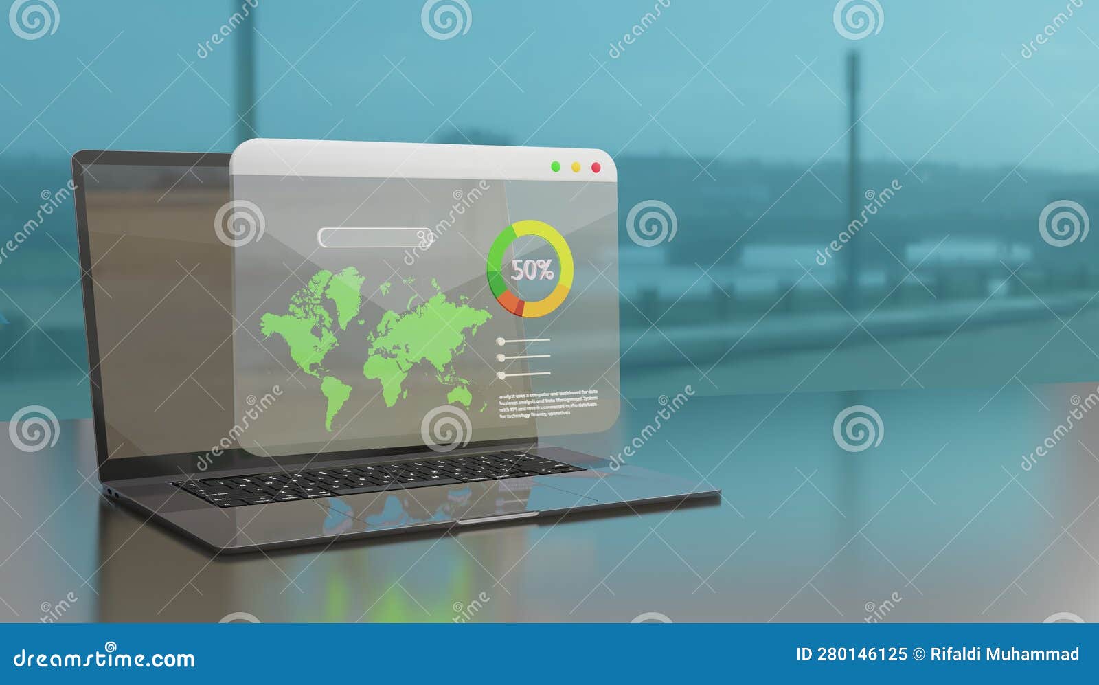 Computer and Dashboard for Data Business Analysis and Data Management ...