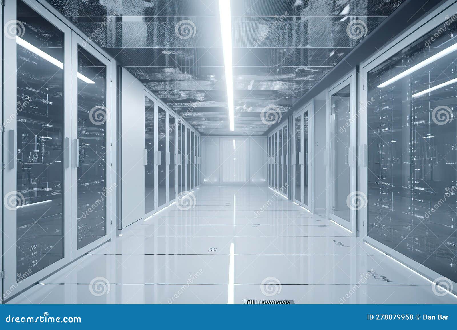 Computer Data Center Room Facility with Server Racks. Storage Solutions ...