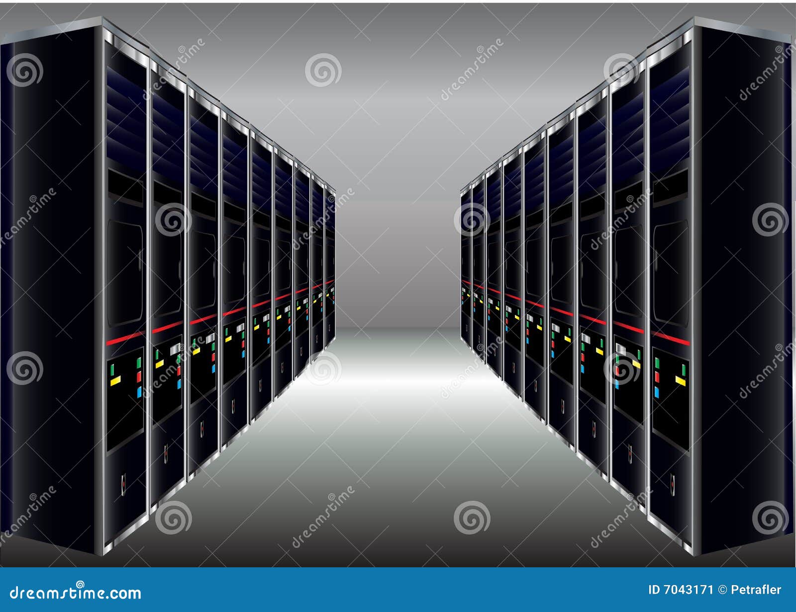 Computer Data Centre stock vector. Illustration of black - 7043171