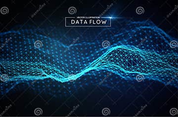 Computer Data Flow Background. Vector EPS 10. Big Data Network ...