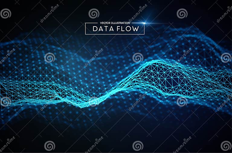 Computer Data Flow Background. Vector EPS 10. Big Data Network ...