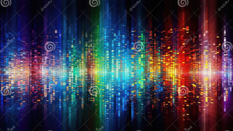 Computer data lights stock illustration. Illustration of generated ...