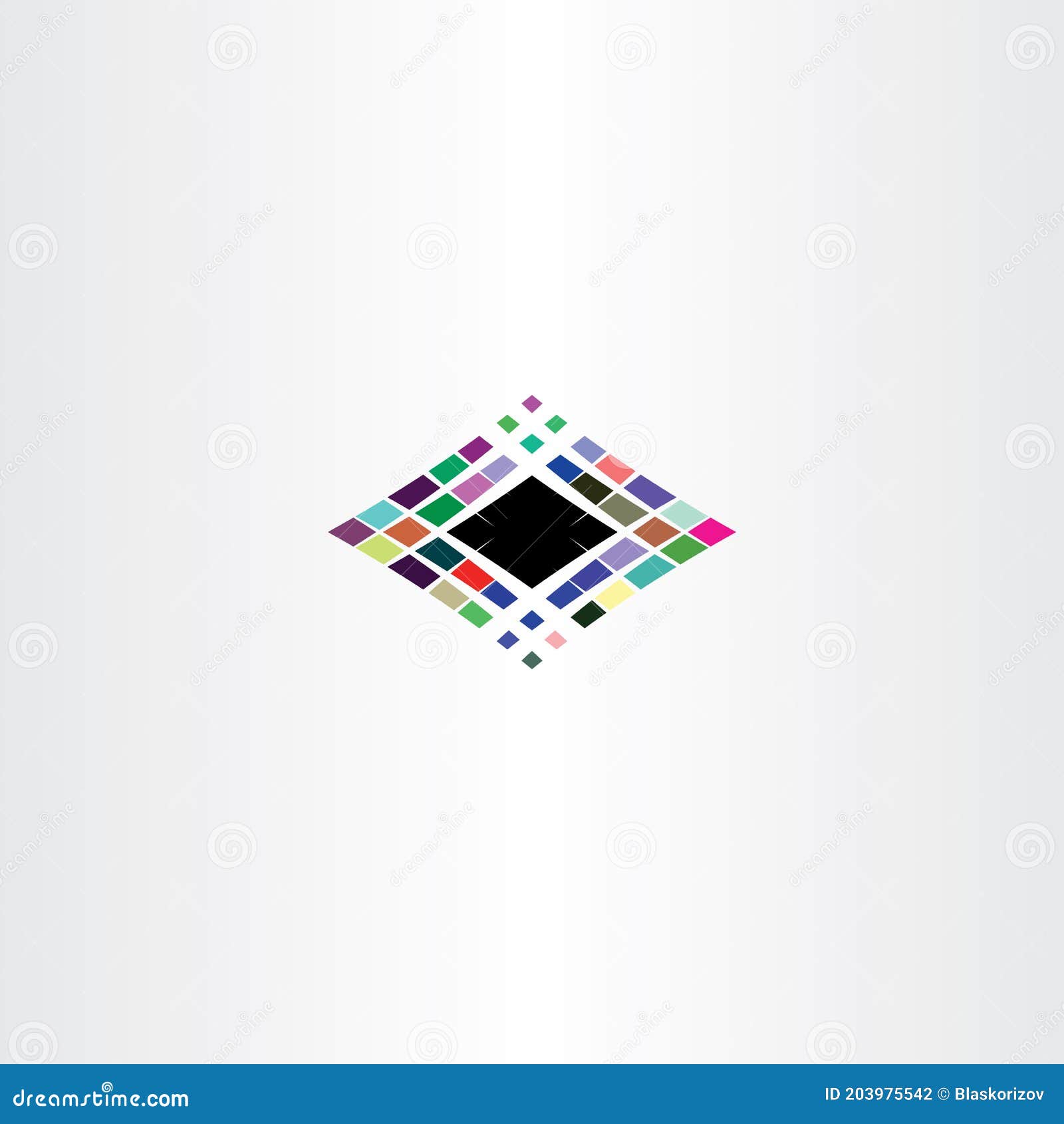 Computer Data Logo Abstract Colorful Squares Icon Stock Vector ...