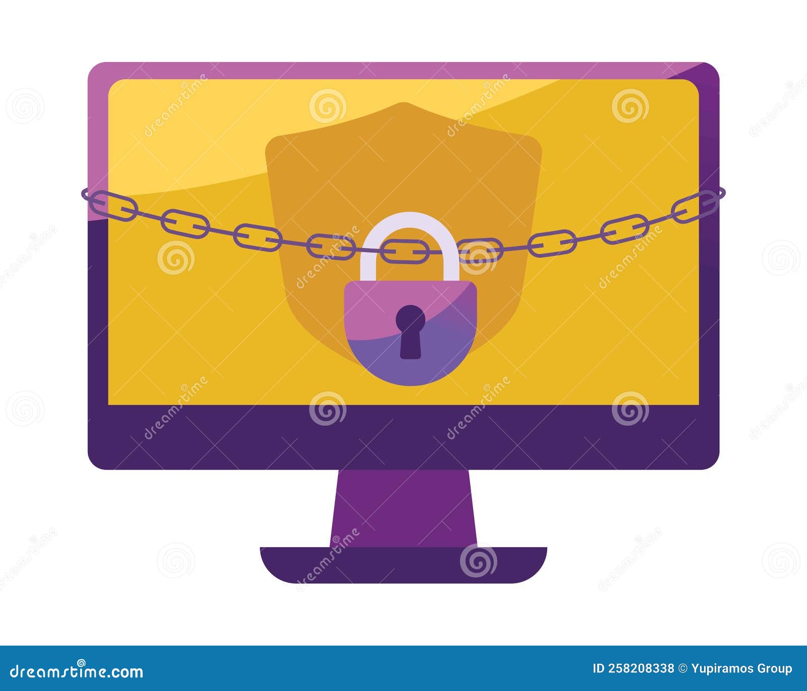 Computer data privacy stock vector. Illustration of isolated - 258208338