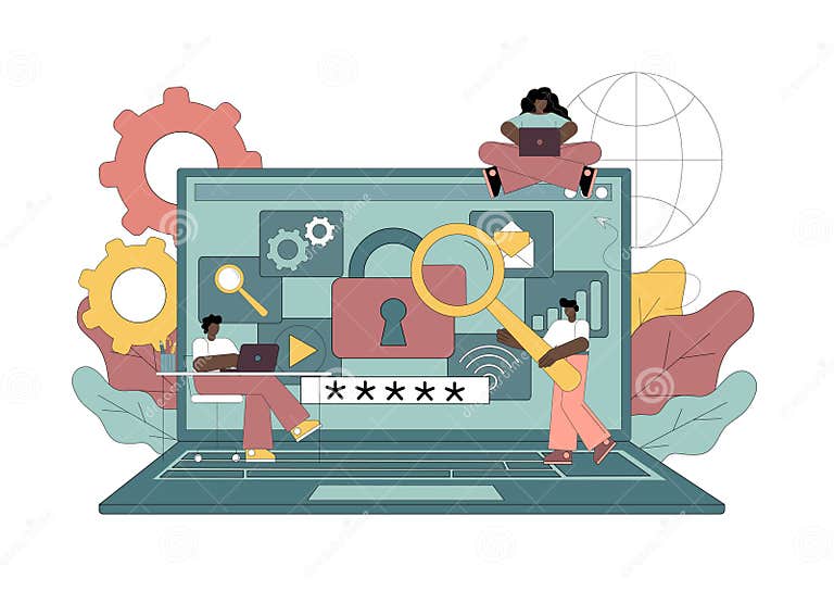 Computer Data Protection Concept for Web Page, Application Development ...