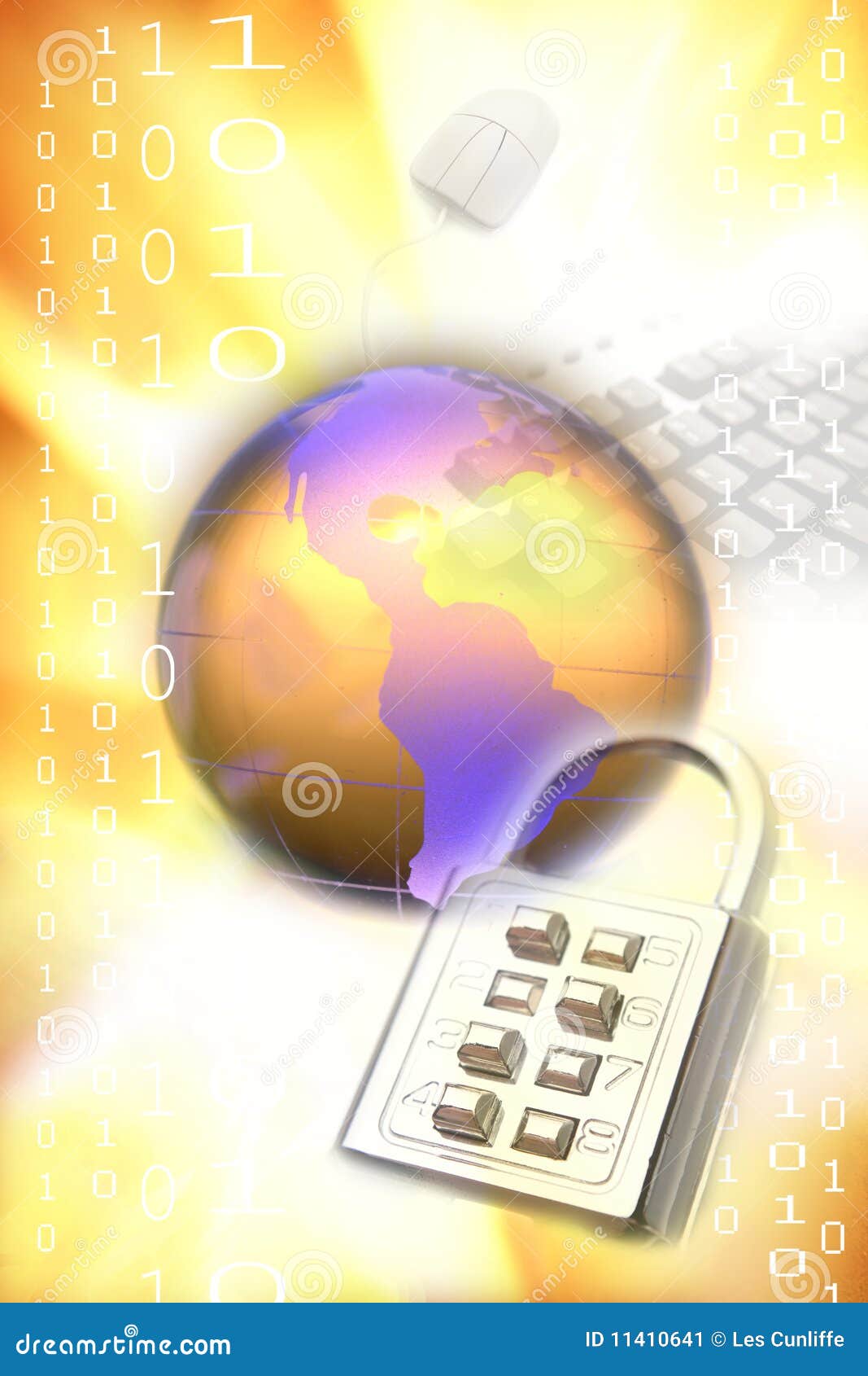 Computer data security stock image. Image of global, lock - 11410641