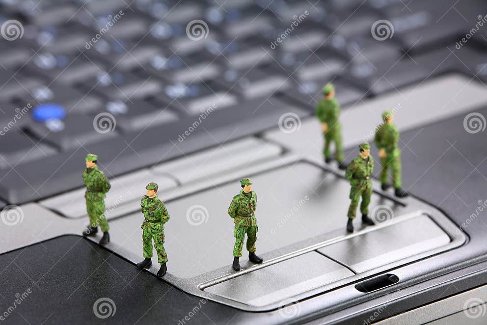 Computer Data Security Concept Stock Photo - Image of firewall, laptop ...