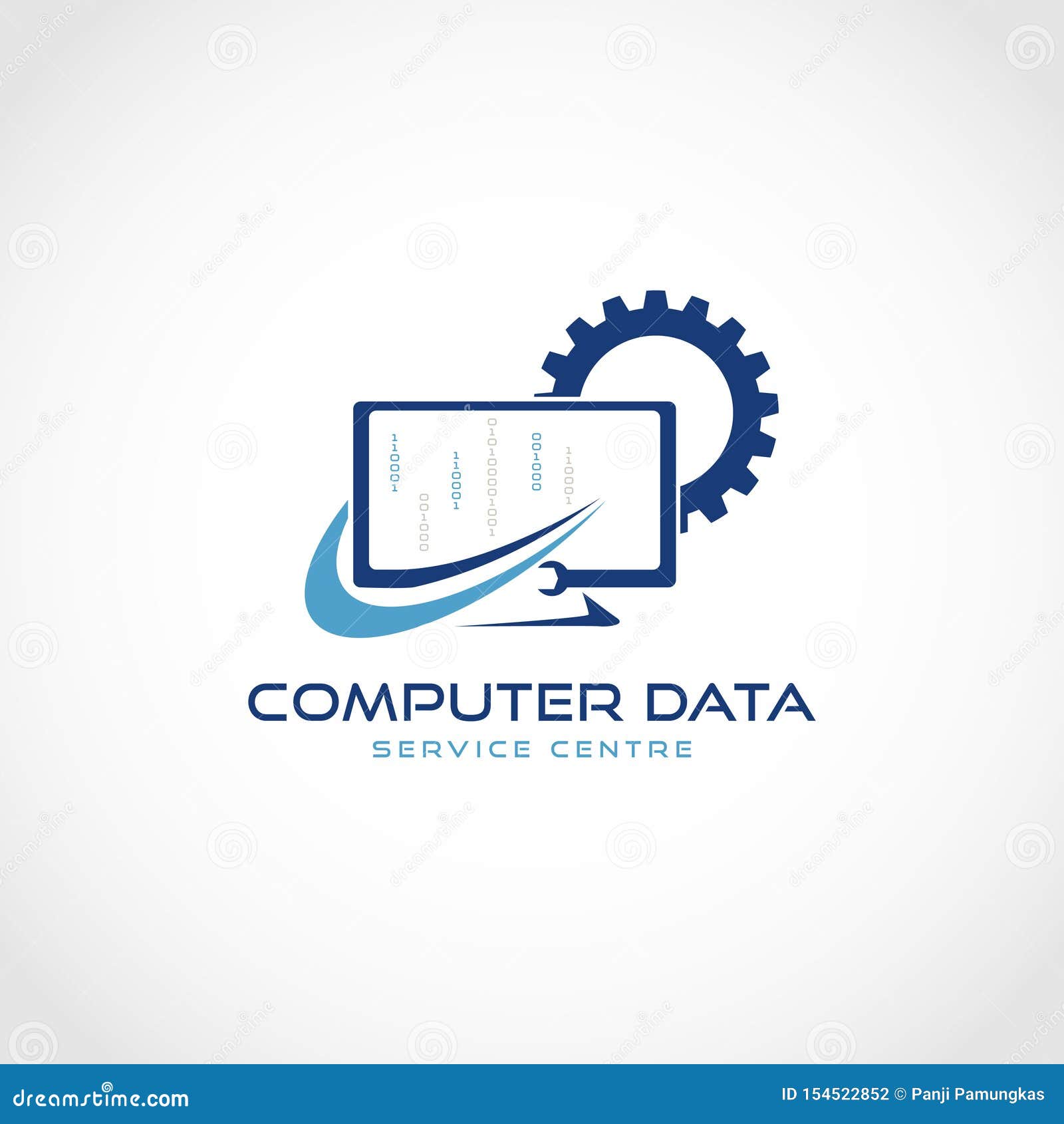 Computer Data Service Logo Design Stock Illustration - Illustration of ...