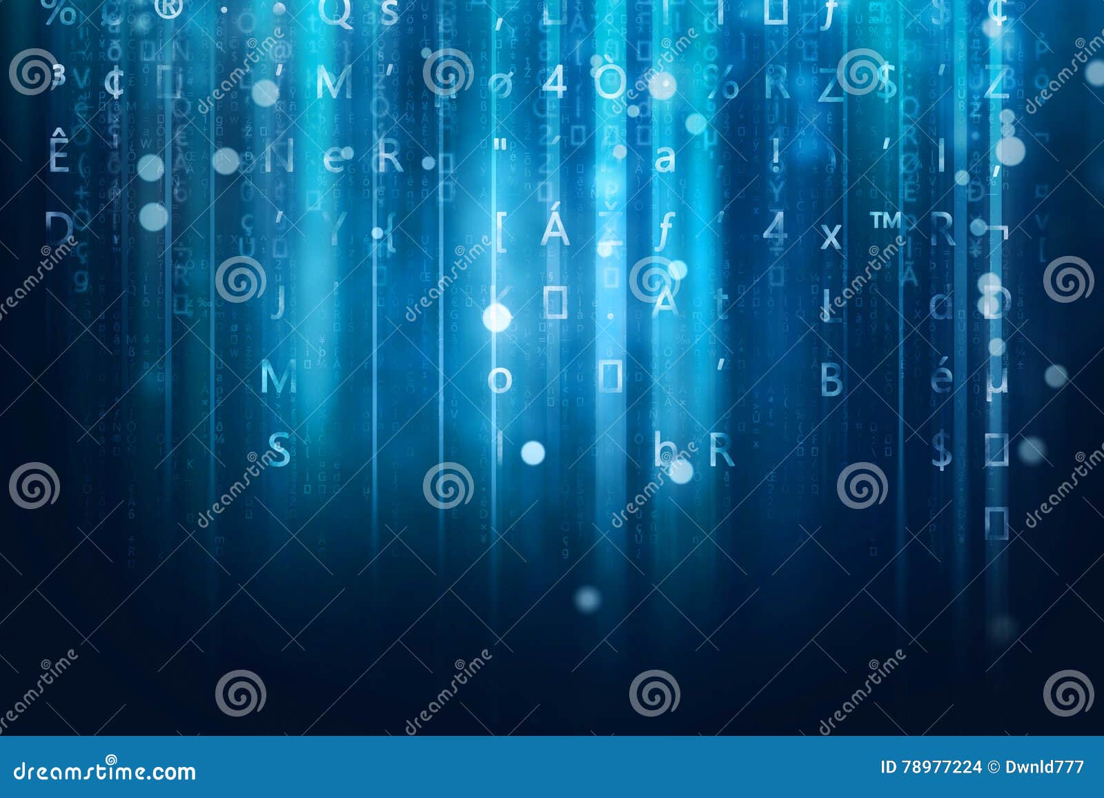 Computer Data Stream Background Stock Illustration - Illustration of ...