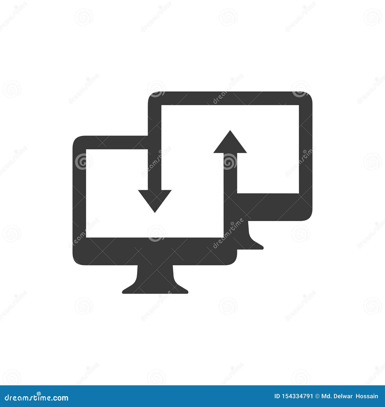 Computer Data Transfer Icon Stock Vector - Illustration of exchange ... Computer Data Transfer Icon Stock Vector - Illustration of exchange ...