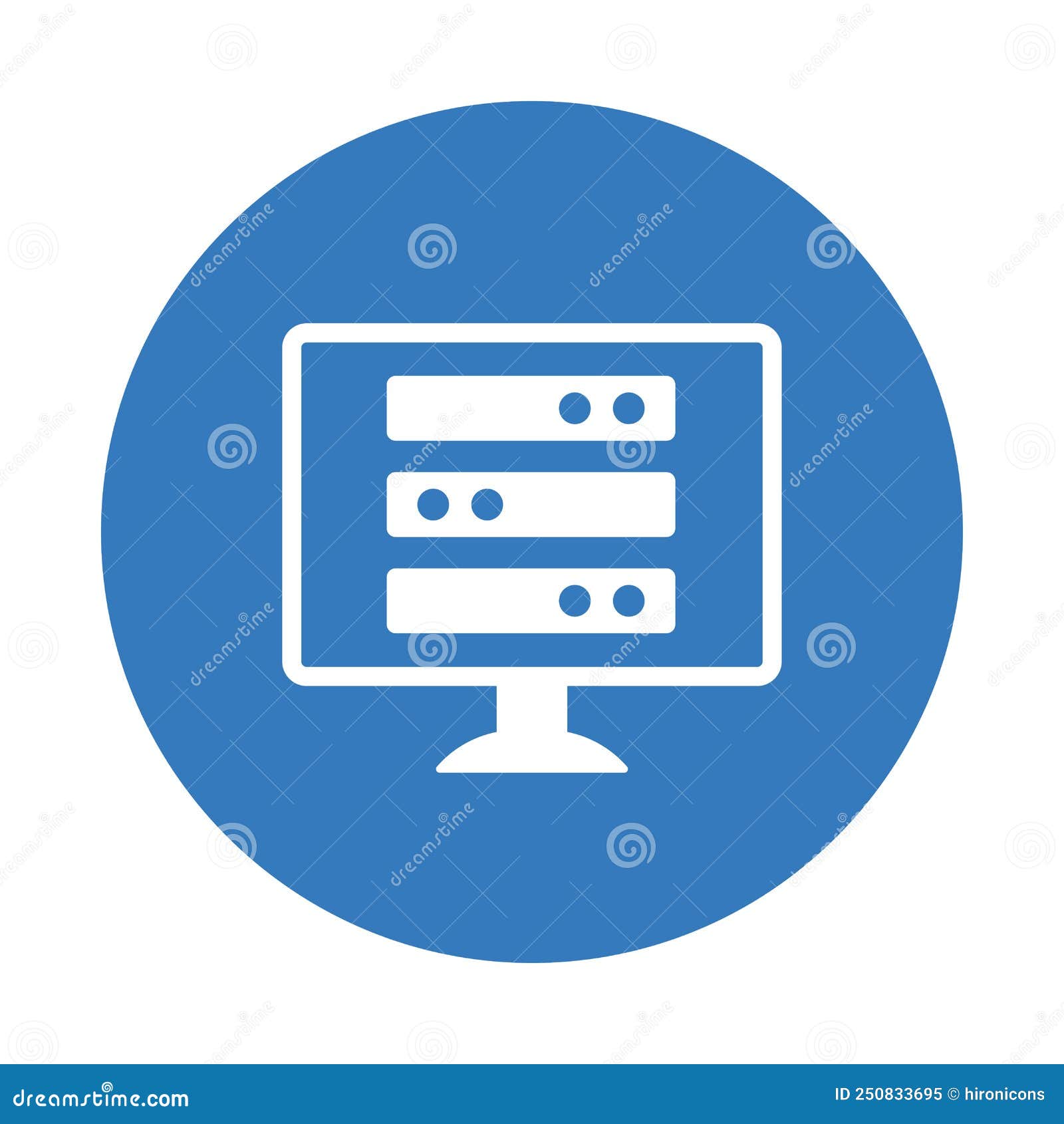 Computer, Database, Server Icon. Blue Color Design Stock Vector ...