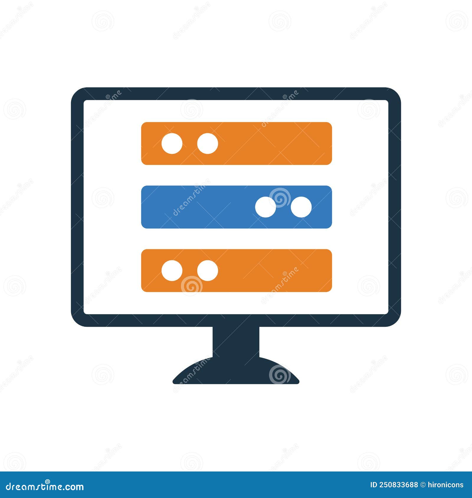 Computer, Database, Server Icon. Editable Vector Logo Stock Vector ...