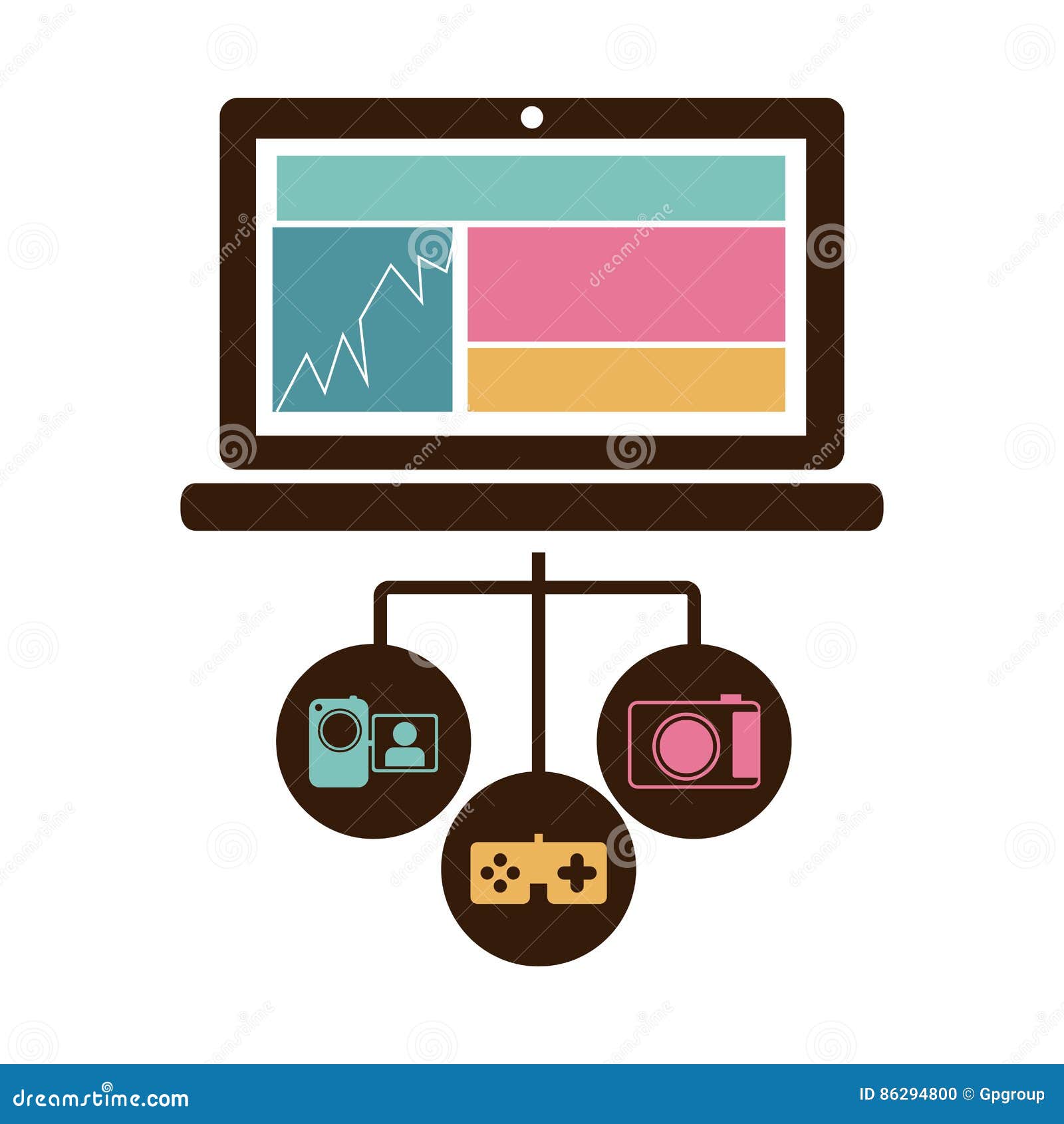 Computer Database Server Icon Stock Stock Illustration - Illustration ...