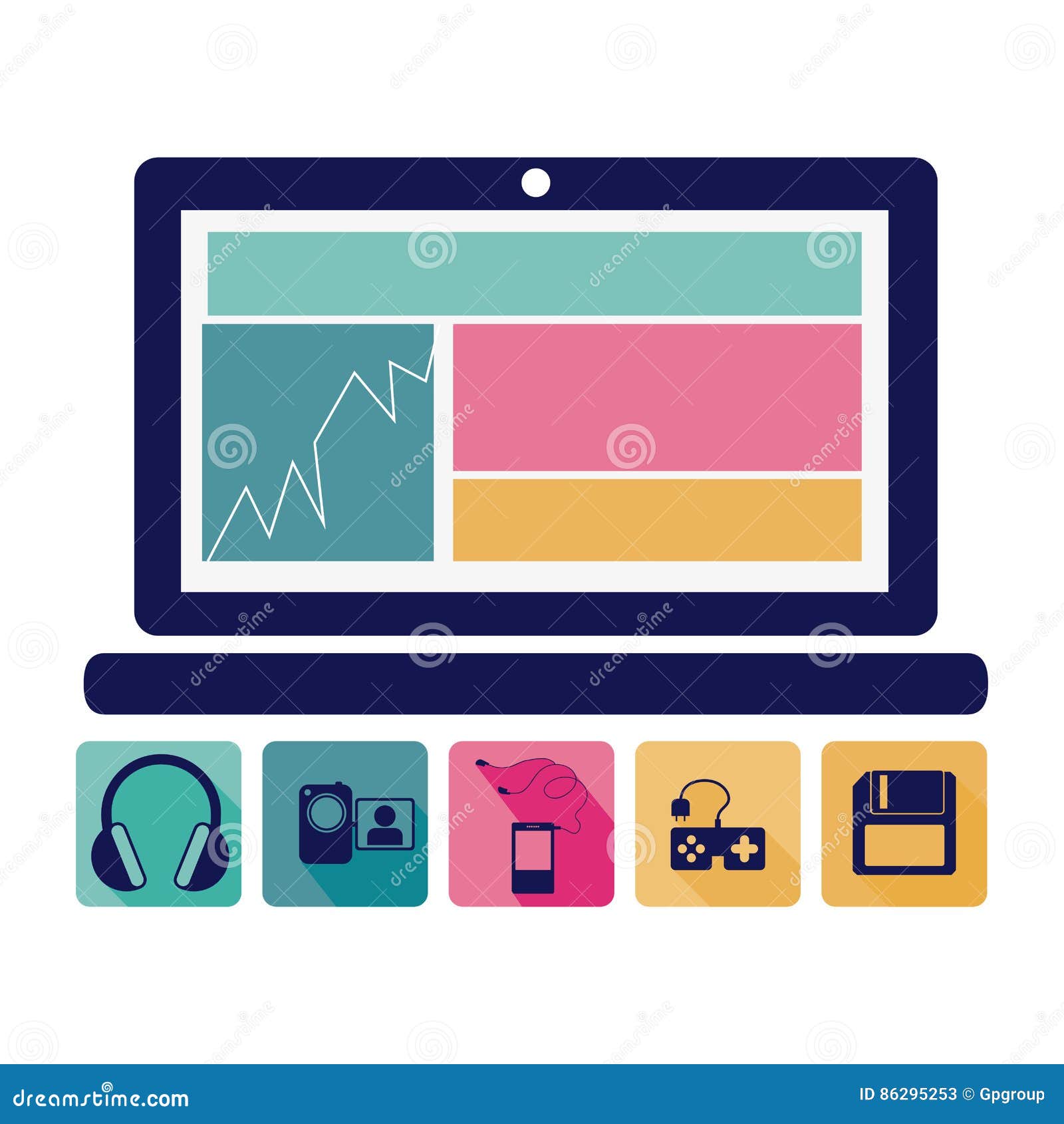 Computer Database Server Icon Stock Stock Illustration - Illustration ...