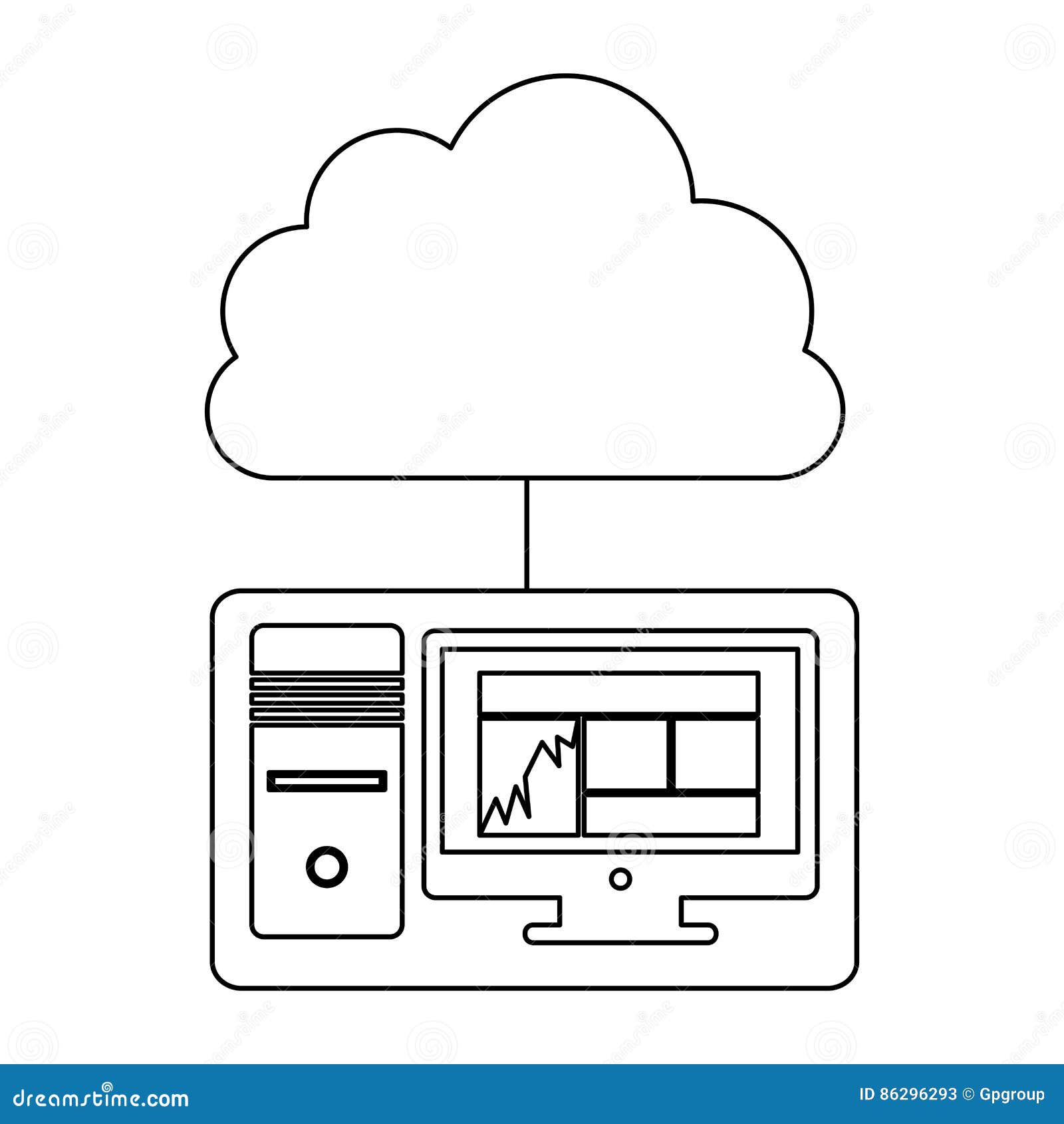 Computer Database Server Icon Stock Stock Illustration - Illustration ...