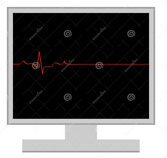 Computer death stock vector. Illustration of illness, flatline - 5854940
