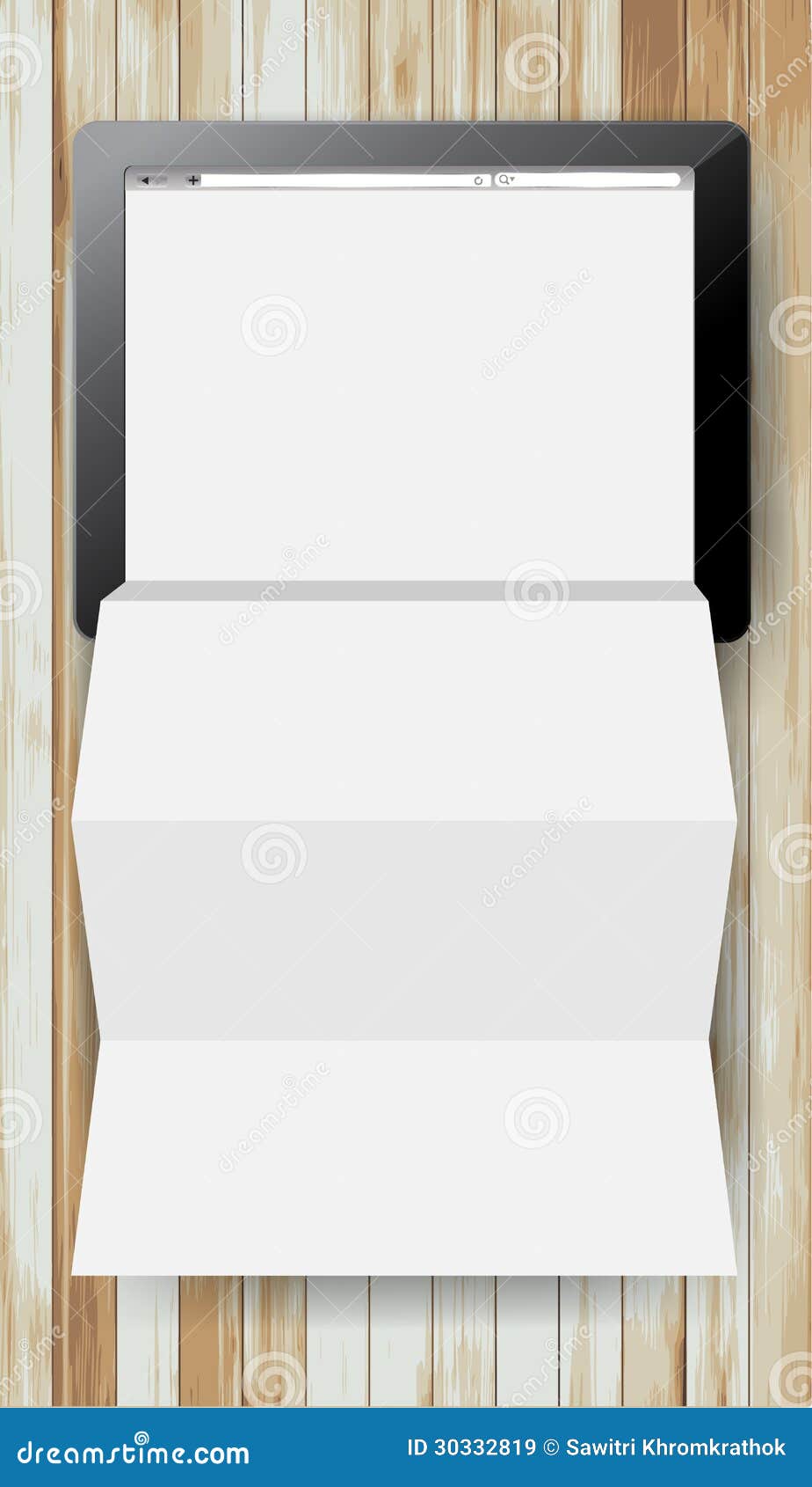 Computer Della Compressa Di Vettore Con Carta Piegata Creativa ...