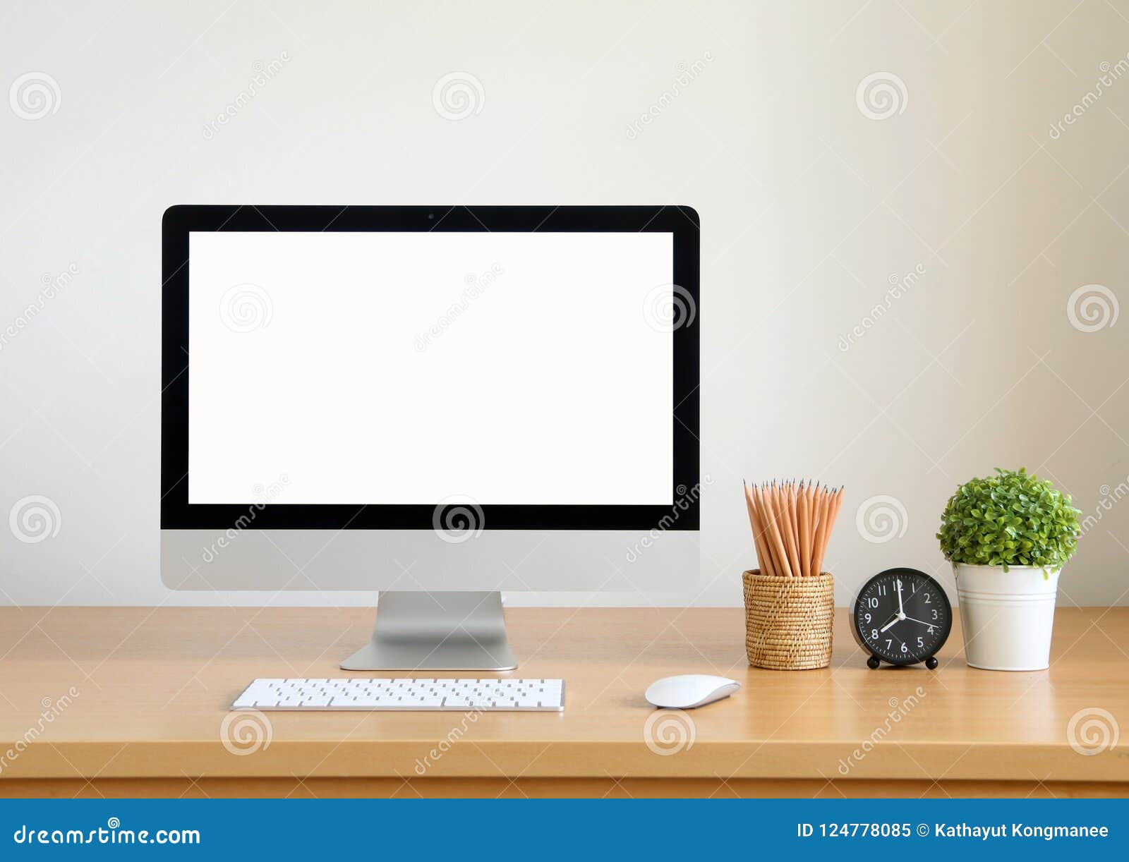 Computer Dello Schermo in Bianco, Desktop Pc Per L'affare Immagine ...