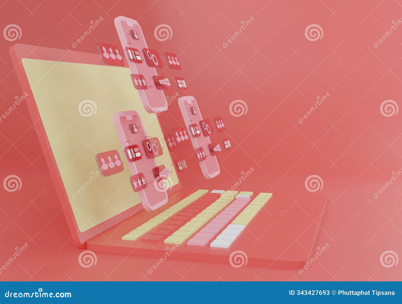 Computer Design Data Process Development Data Prototype Interface Flowchart Smartphone ...