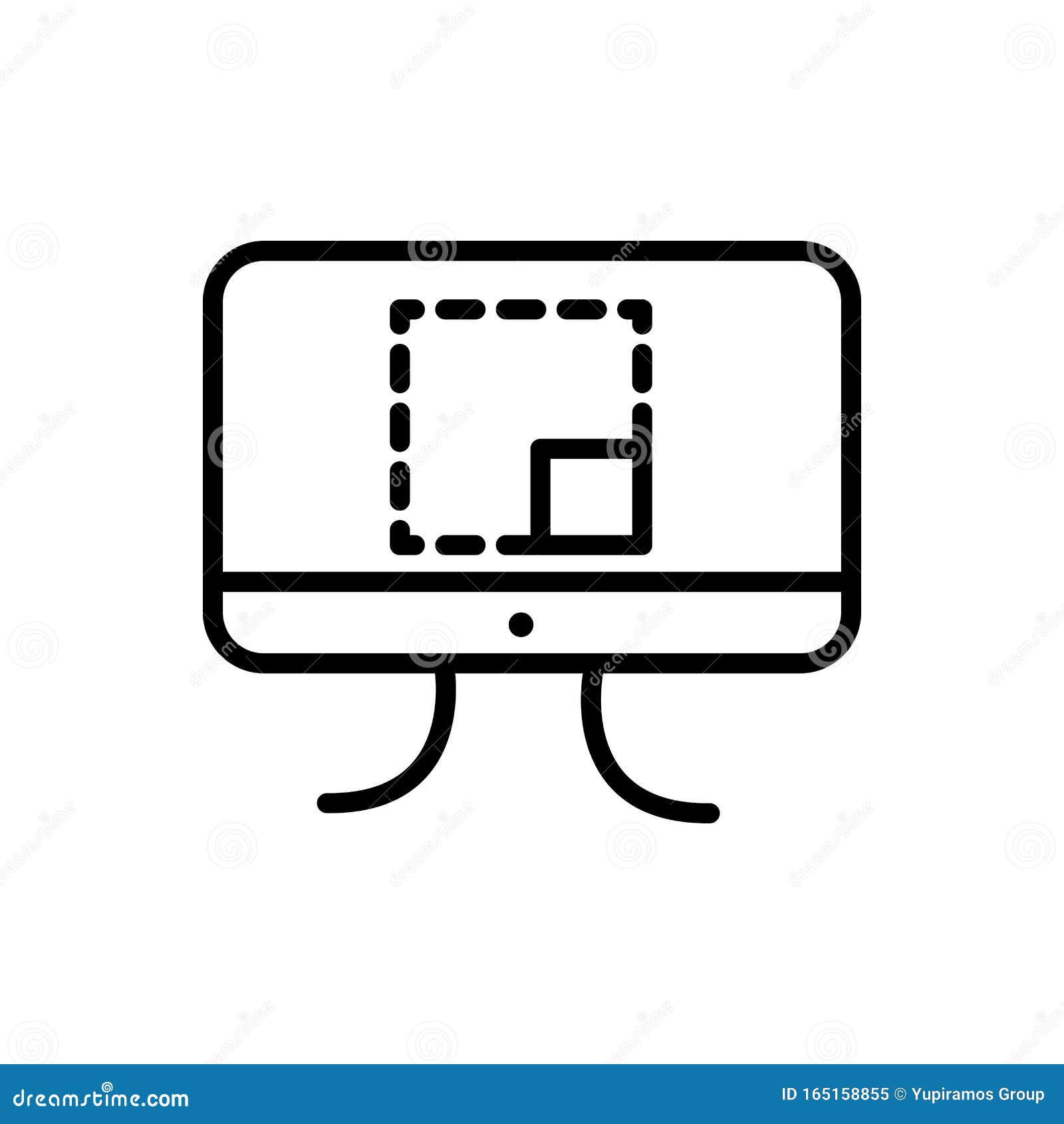 Computer Design Plan Architecture Icon Line Style Stock Vector ...