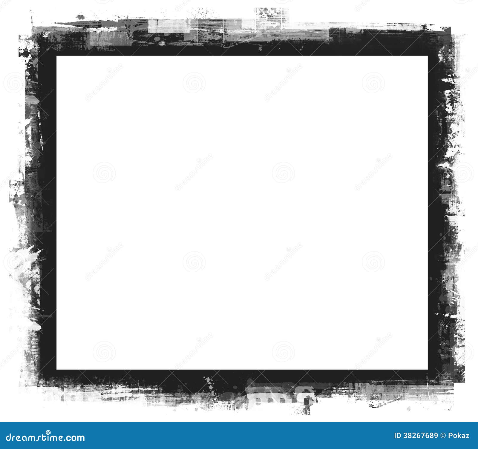 Computer Designed Grunge Border Stock Illustration - Illustration of ...