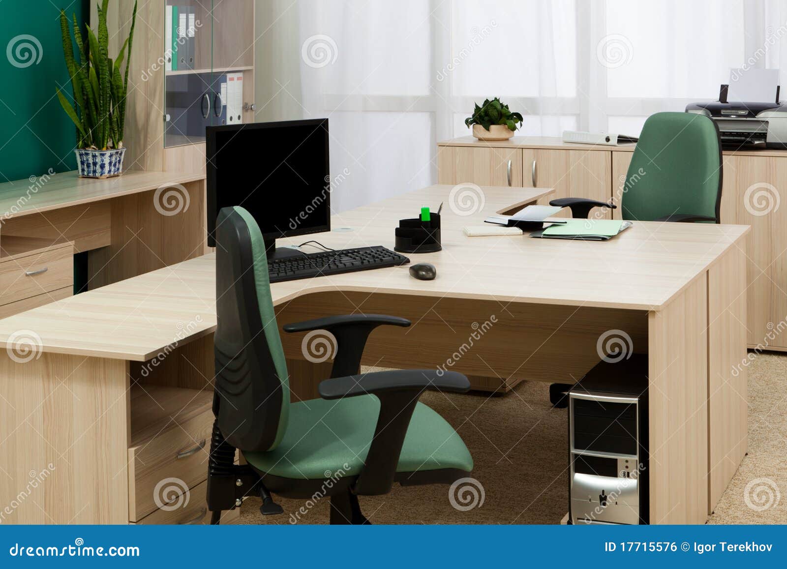 Computer on a desk stock photo. Image of computer, light - 17715576