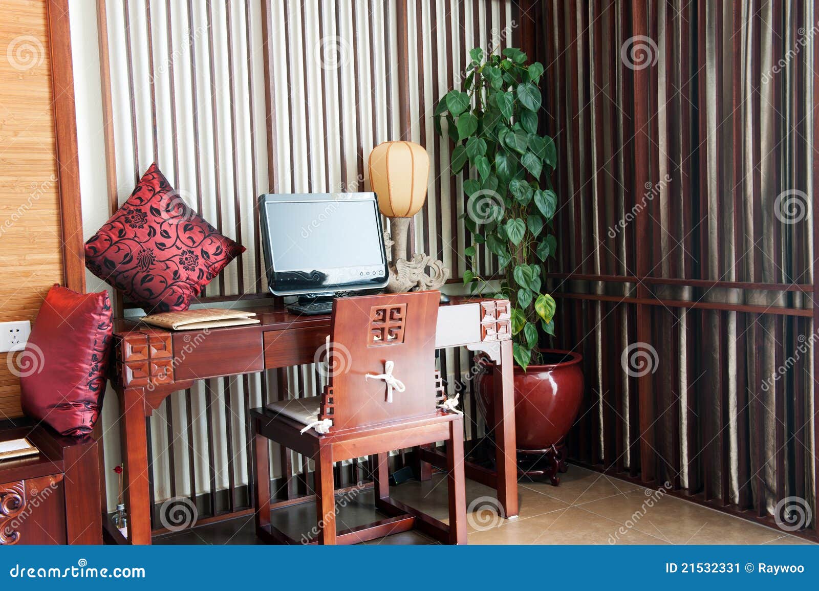 Computer on Desk stock image. Image of asia, monitor - 21532331