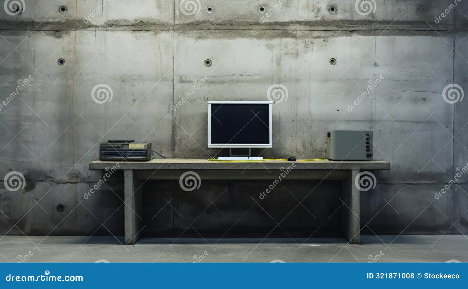 Editorial Photograph of a Minimalist Computer Desk Setup Stock ...