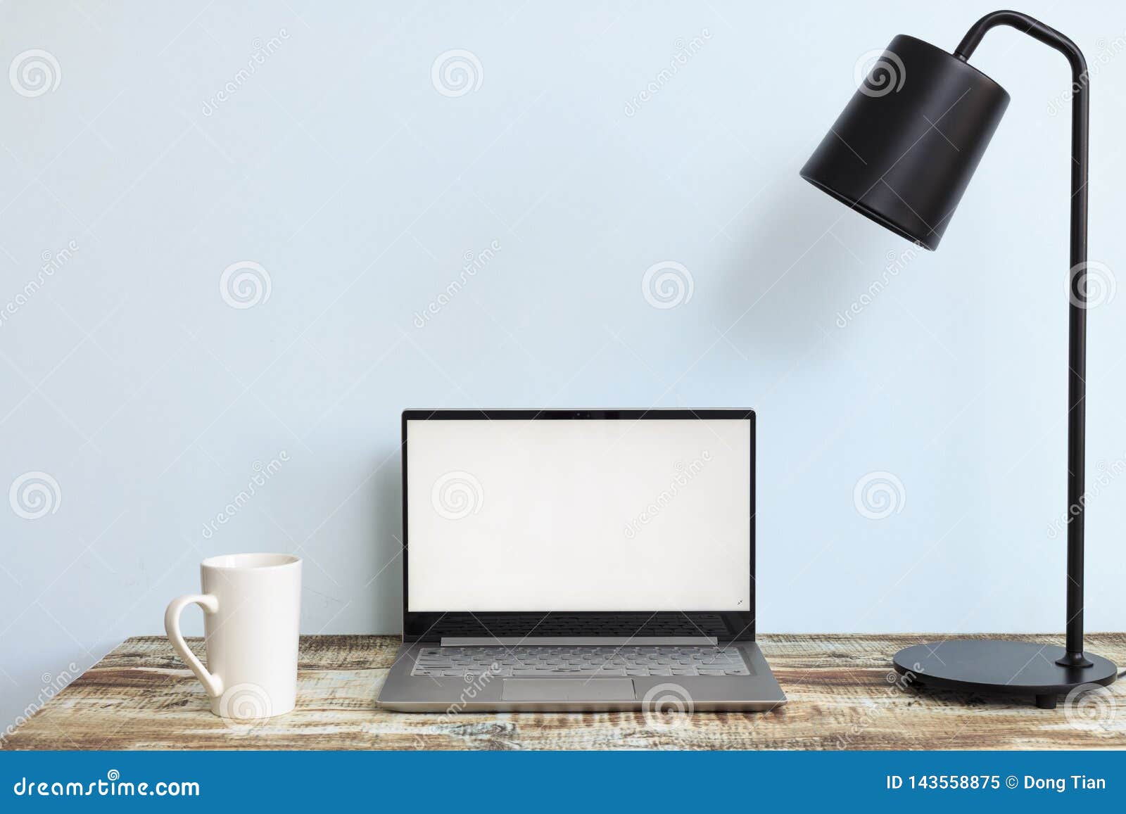 A tidy desk stock image. Image of desk, workspace, computer - 143558875