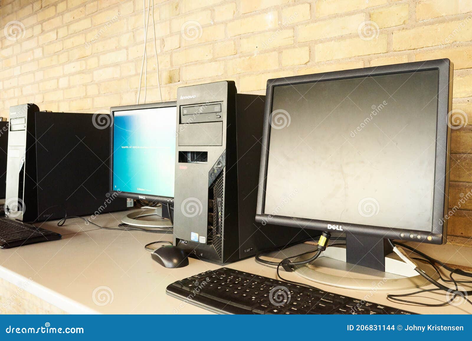 Computer Desk for Students To Study Stock Photo - Image of arranged ...