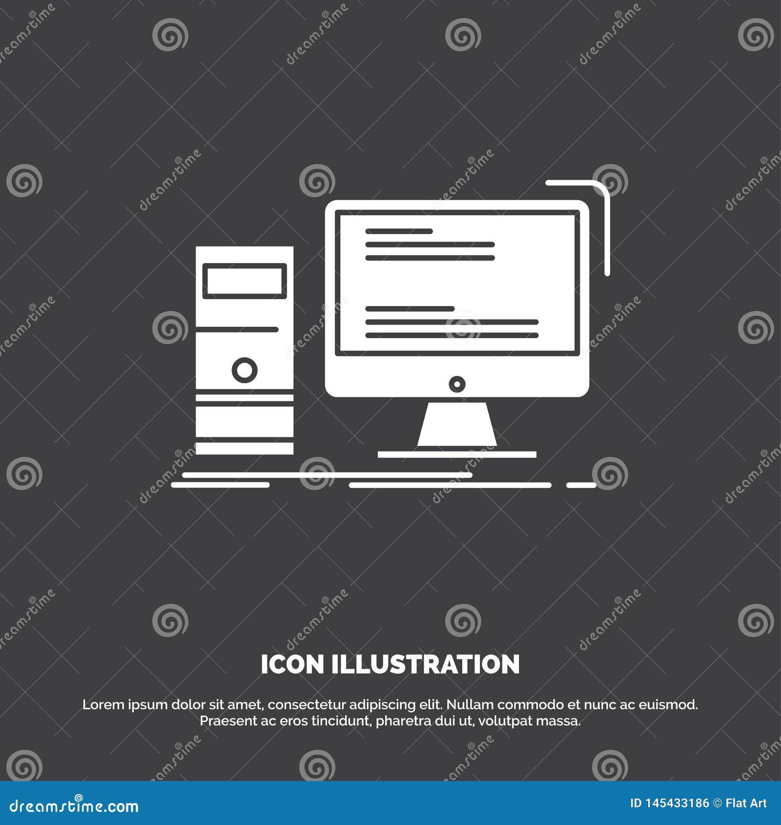 Computer, Desktop, Gaming, Pc, Personal Icon. Glyph Vector Symbol for ...