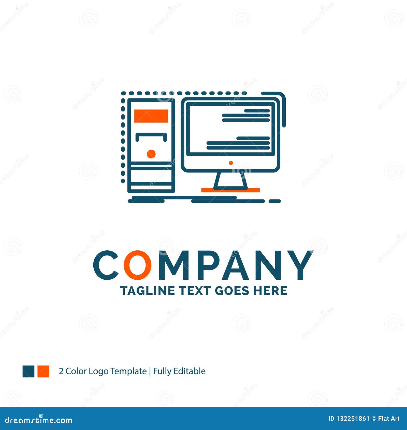 Computer, Desktop, Hardware, Werkstation, Systeem Logo Design Bl Vector ...