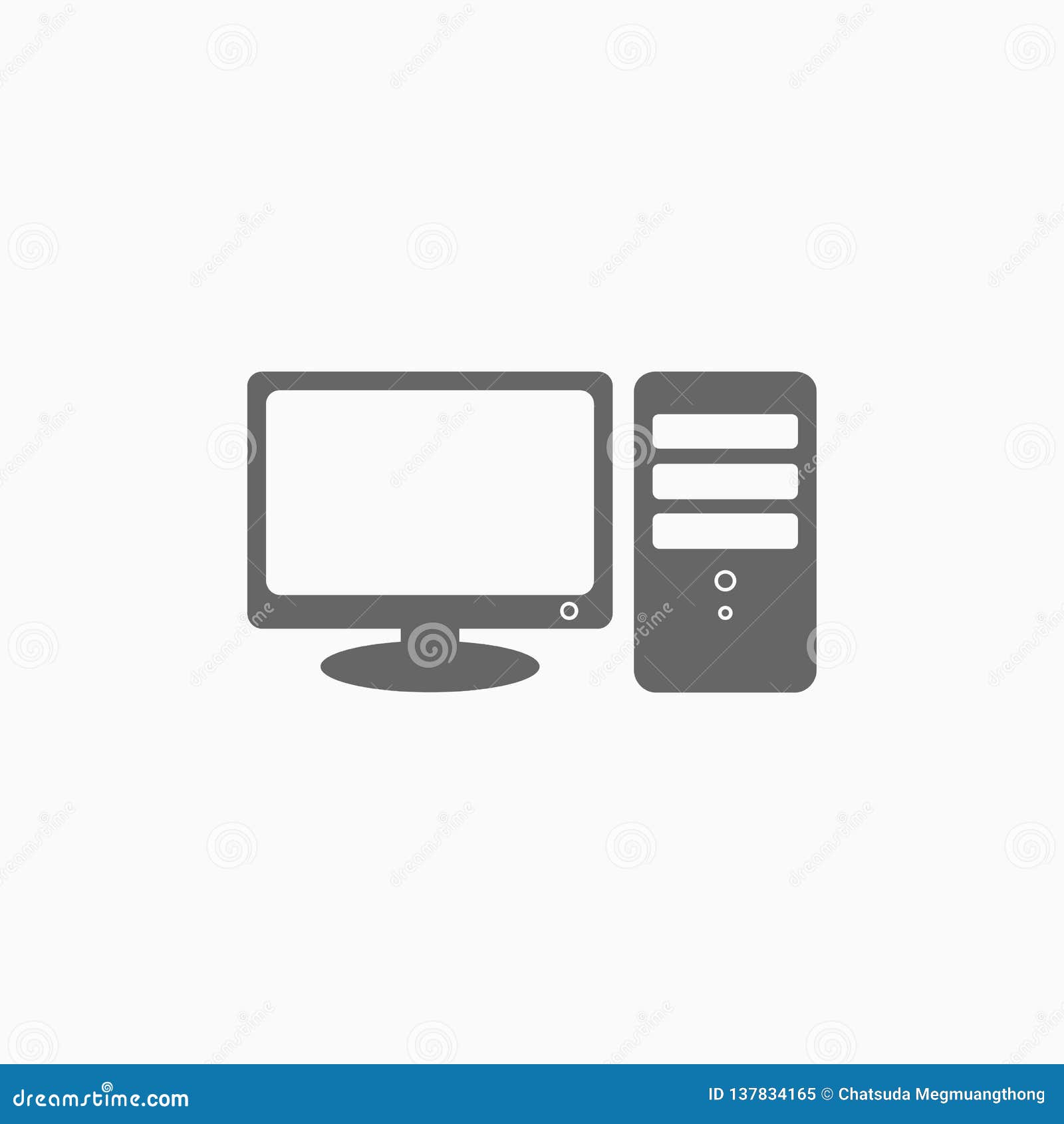 Computer desktop icon stock vector. Illustration of computing - 137834165
