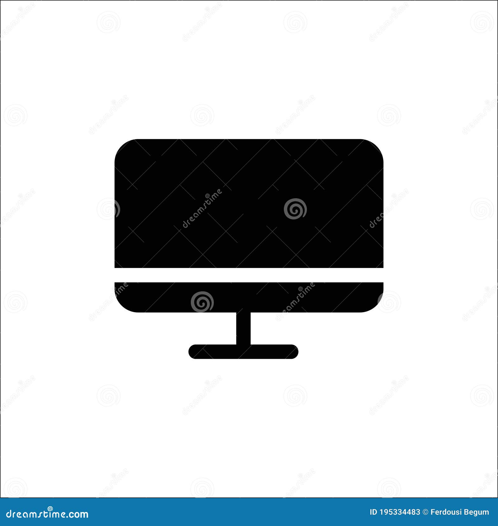 Computer Desktop Icon Vector Template Stock Vector - Illustration of ...