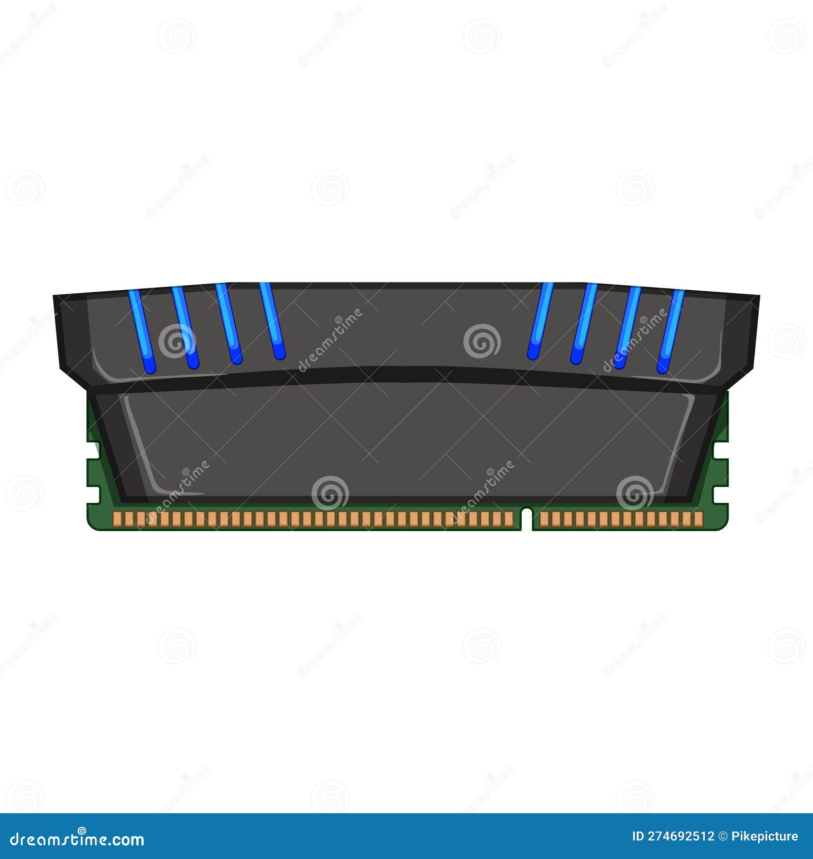 Computer Desktop Memory Cartoon Vector Illustration Stock Vector ...