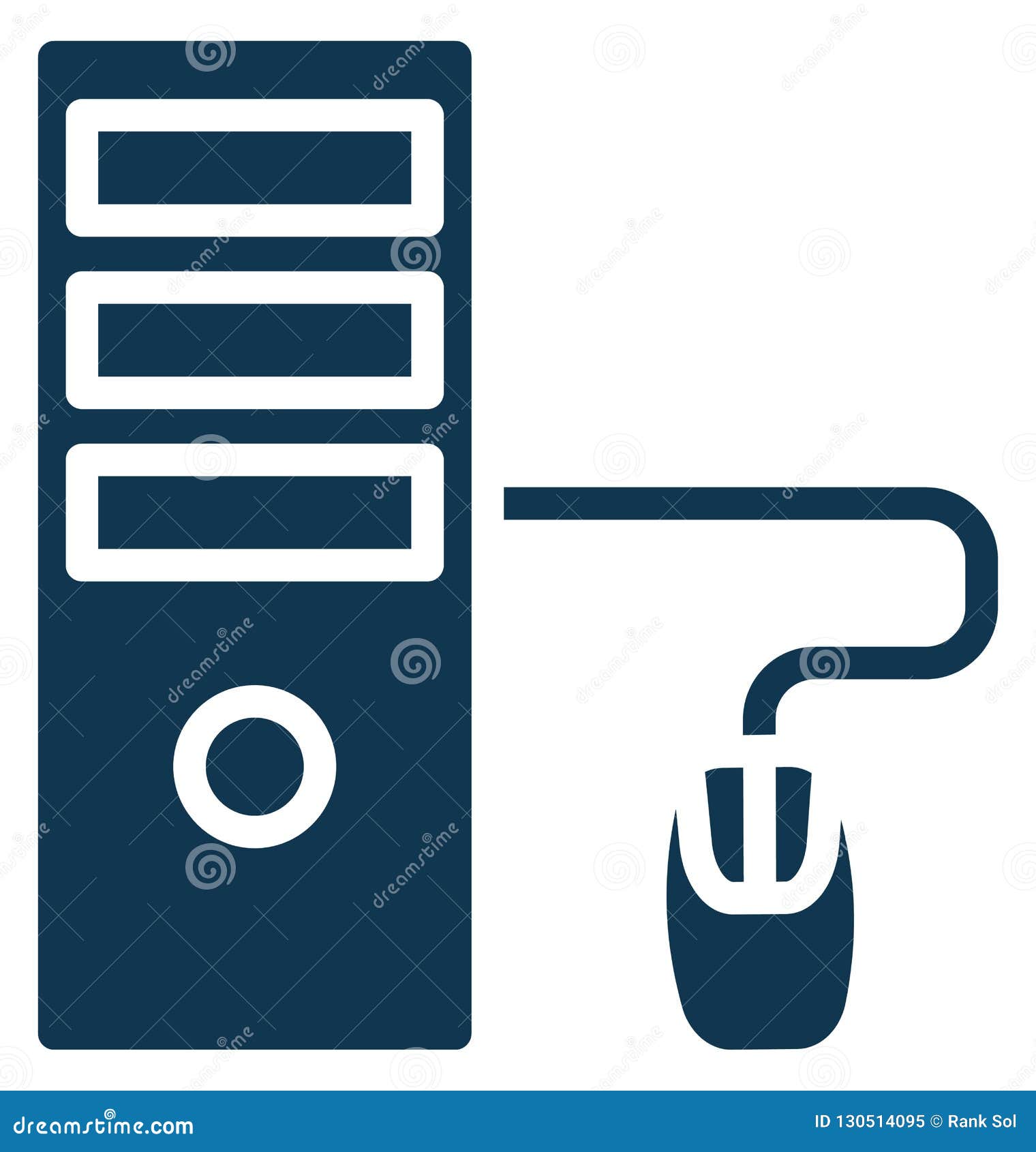 Computer, Desktop Pc Isolated Vector Icon that Can Be Easily Edited in ...