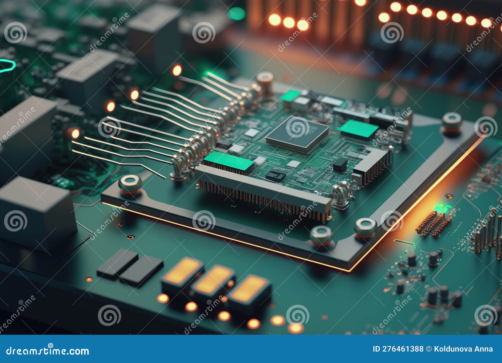 Computer Details Close Up View, Created with Generative AI Technology ...